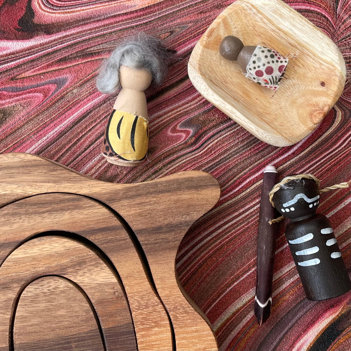 Aboriginal humpy stacker set – Weewoodenwondersnz