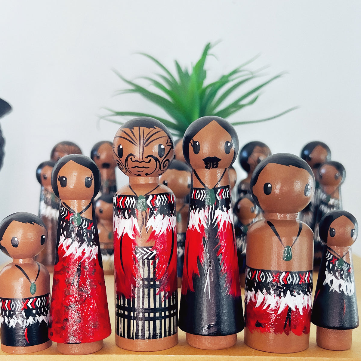 6 peg Māori Whānau set – Weewoodenwondersnz